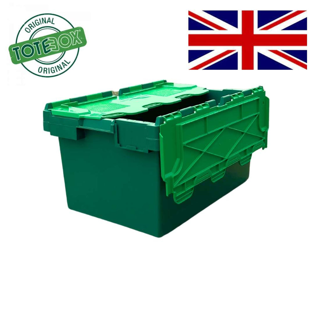 Tote Boxes & Attached Lid Containers - Plastic Box Warehouse