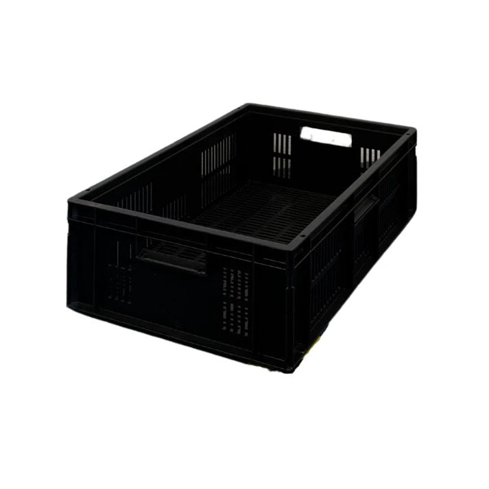 30L Ventilated Euro Stacking Container Totebox (600x400x175mm) Black
